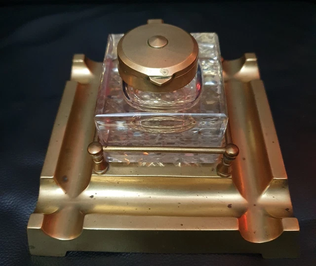 ENCRIER EN CRISTAL Et Bronze De Style Empire EUR 110,00 - PicClick FR