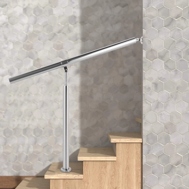 STAINLESS STEEL 3-STEP Rail Indoor/Outdoor Stair Railing Step Handrail ...