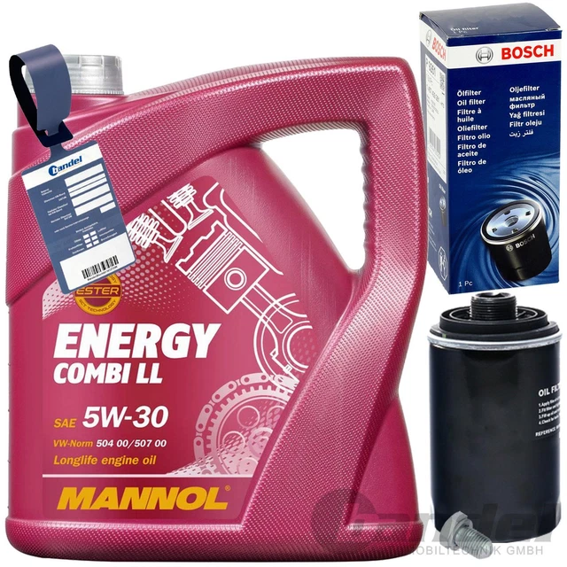 BOSCH FILTRE F026407080 + mannol 5W30 pour TFSI TSI Gti Audi A3 A4 VW ...