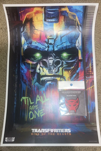 TRANSFORMERS RISE OF The Beasts AMC Fan Event Patch + 11x17 Mini Poster ...