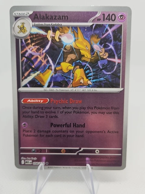 POKÉMON TCG ALAKAZAM Mega Evolution: Base 056/132 Reverse Holo Rare $2. ...