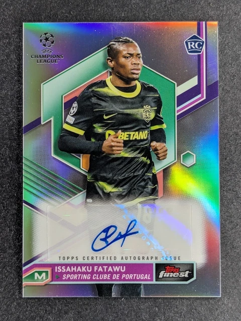 2022-23 TOPPS FINEST ISSAHAKU FATAWU Auto Refractor Rookie RC Sporting ...