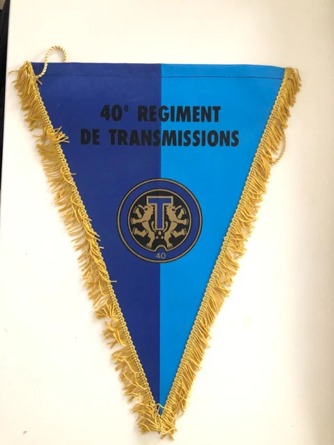GRAND FANION MILITAIRE 40Eme Regiments De Transmissions EUR 12,00 ...