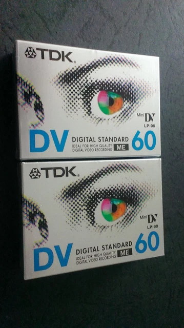 TDK VIDEO 2 cassetteS 60 min pour caméscope Mini DV NEUF EUR 12,00 ...