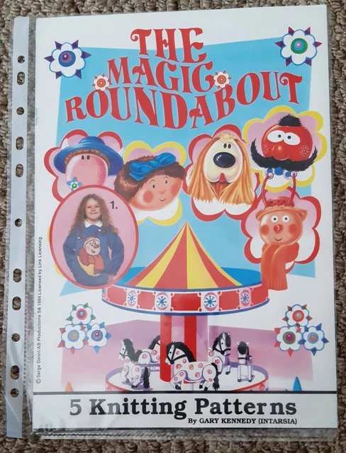 VINTAGE THE MAGIC Roundabout Gary Kennedy Knitting Pattern. 1994. 5 ...