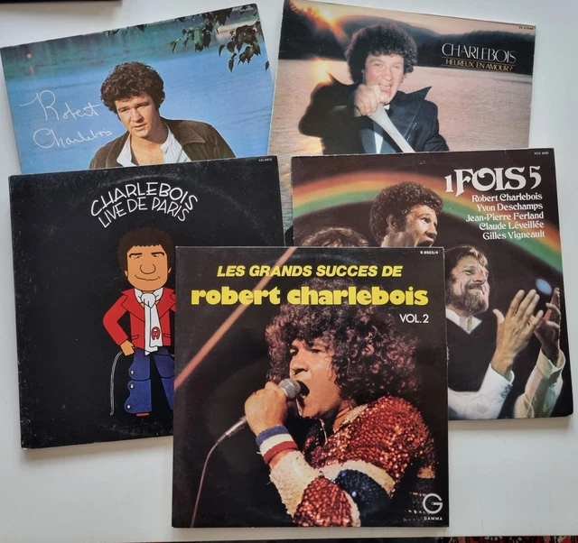 LOT DE 5 vinyles 33 tours de Robert CHARLEBOIS / Tbe EUR 15,00 ...