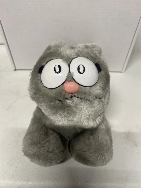 VINTAGE 1983 GARFIELD Nermal Laying Down Plush Grey Cat, Has Damage To ...