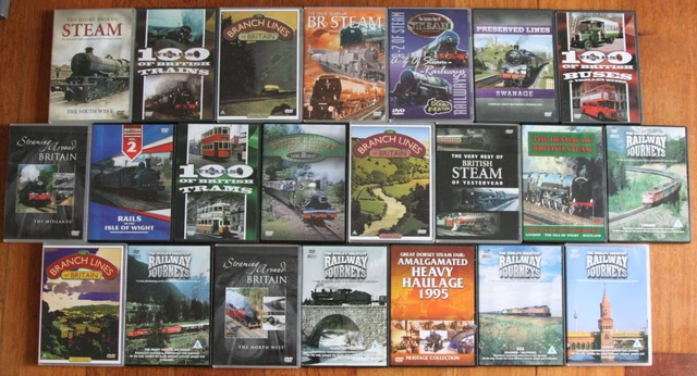 RAILWAYS TRAINS STEAM MEGA 22 x DVD collection job lot complete bundle ...