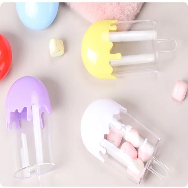 CLEAR CANDY BOX Ice Cream Stick Children Cute Sweets Candy Baby Shower ...