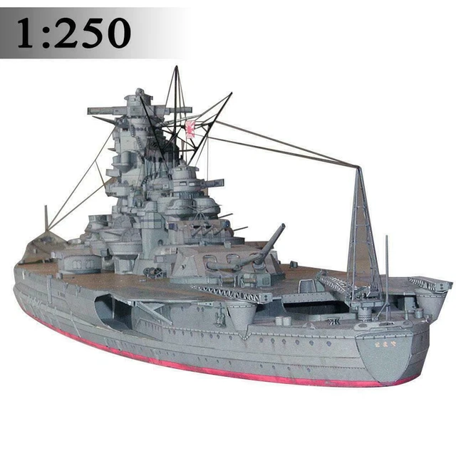 1:250 SCALE WW2 Japanese Yamato Battleship DIY Paper Model Hot Sale Kit ...