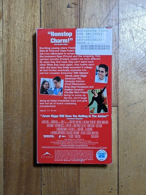 BOYS AND GIRLS VHS 2000 Freddie Prinze Jr Jason Biggs $4.99 - PicClick CA