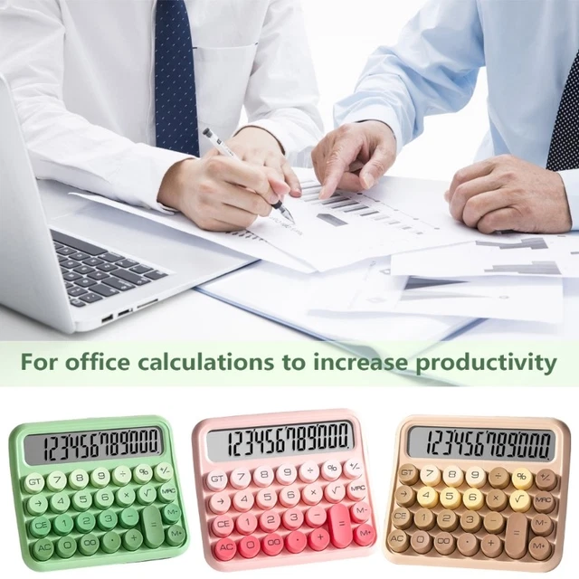 12DIGIT MECHANICAL KEYPAD Calculator Easy to Read Screen for Daily ...