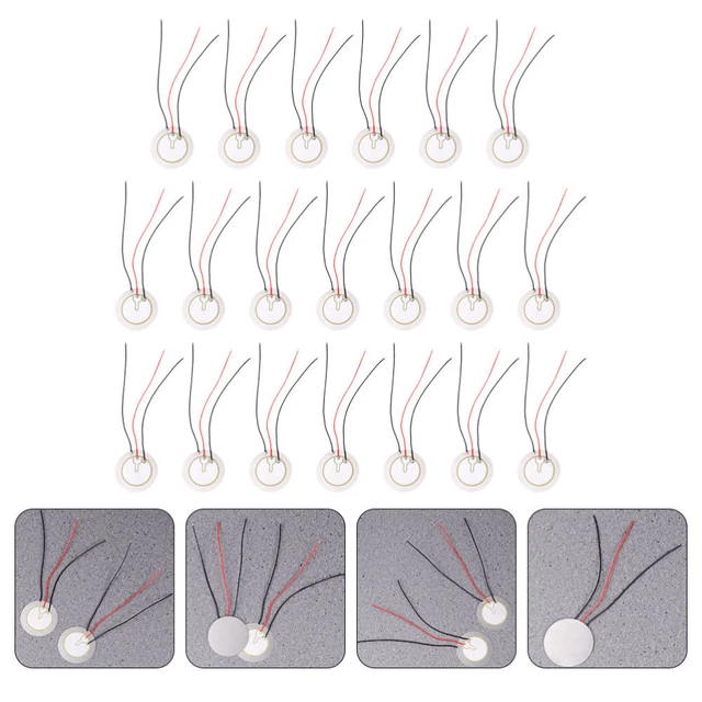 20 PIEZAS SUMMER Piezoeléctrico Pastilla Piezoeléctrica Convertidor ...