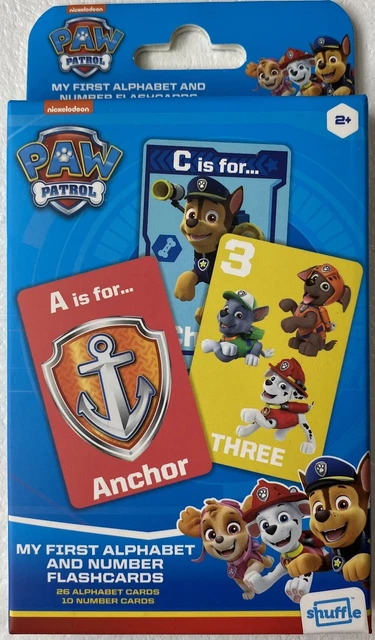 PAW PATROL ALPHABET & Number Flashcards Word & Number Learning Games ...