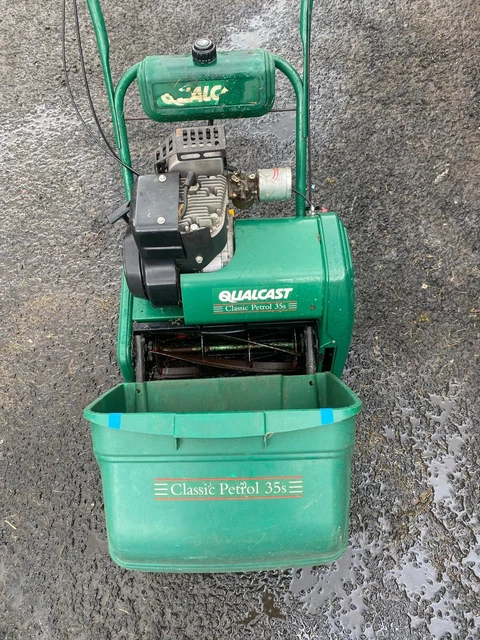 QUALCAST PETROL LAWN Mower Classic 35S £65.00 - PicClick UK