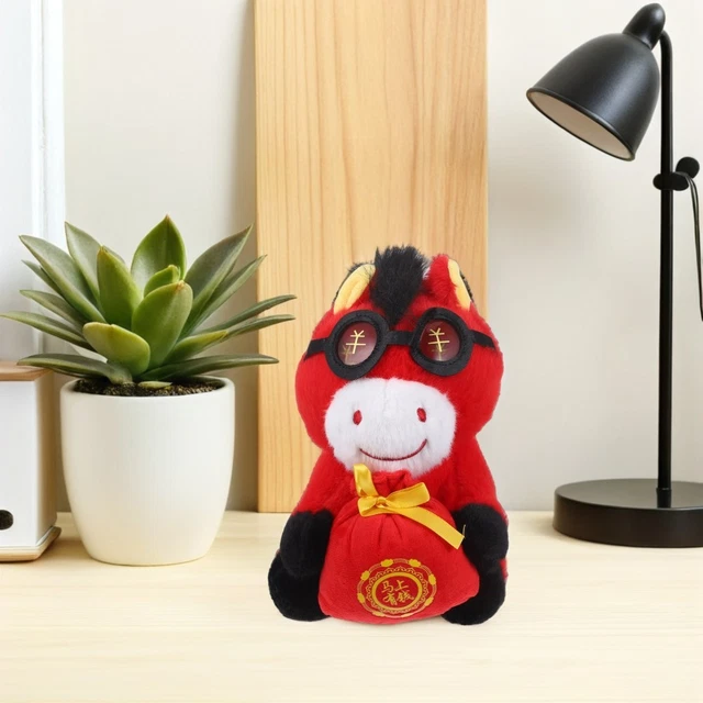 CHINESE NEW YEAR Horse Stuffed Animal - 2026 Red Plush Animal Mascot ...