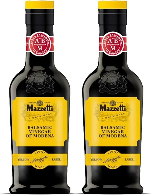 MAZZETTI BALSAMIC VINEGAR of Modena, Yellow Label. Light and zesty ...