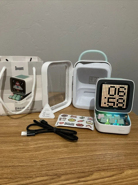 NEW DIVOOM DITOO Pro Retro Pixel Art Bluetooth Speaker 15 Watt White ...