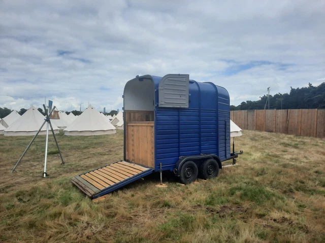 RICE HORSE BOX Trailer, converted with timber cladding and lights £ ...