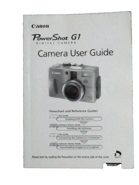 CANON POWERSHOT G1 Camera User Guide and System Map (both English ...