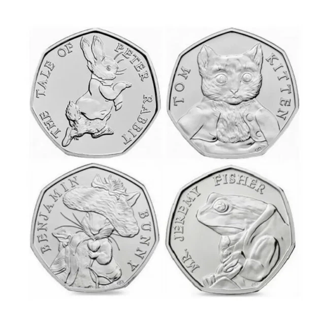 FULL SET 2017 Beatrix Potter Tale of Peter Rabbit UK 50p Coins ...