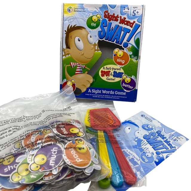 LEARNING RESOURCES SIGHT word Swat learning game Homeschool ages 5+ $20 ...