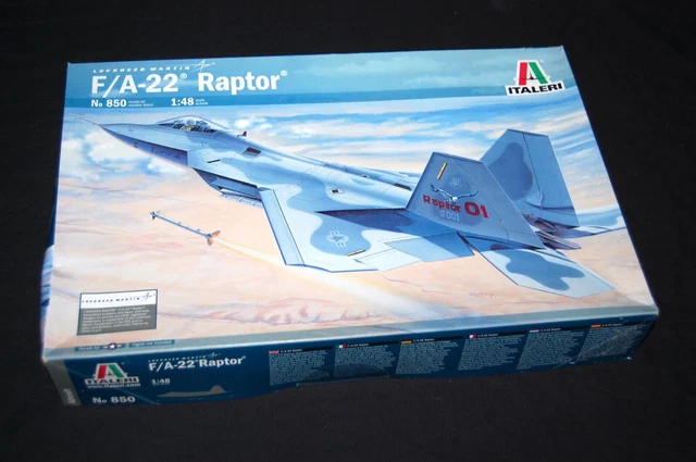 ITALERI 1/48 SCALE Lockheed F-22A Raptor Model Kit £1.75 - PicClick UK