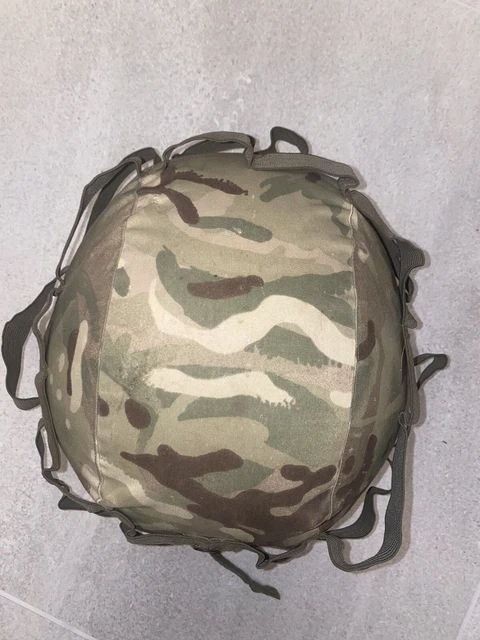 GENUINE BRITISH ARMY MK7 Combat Assault Helmet With Cover & Chin Strap ...