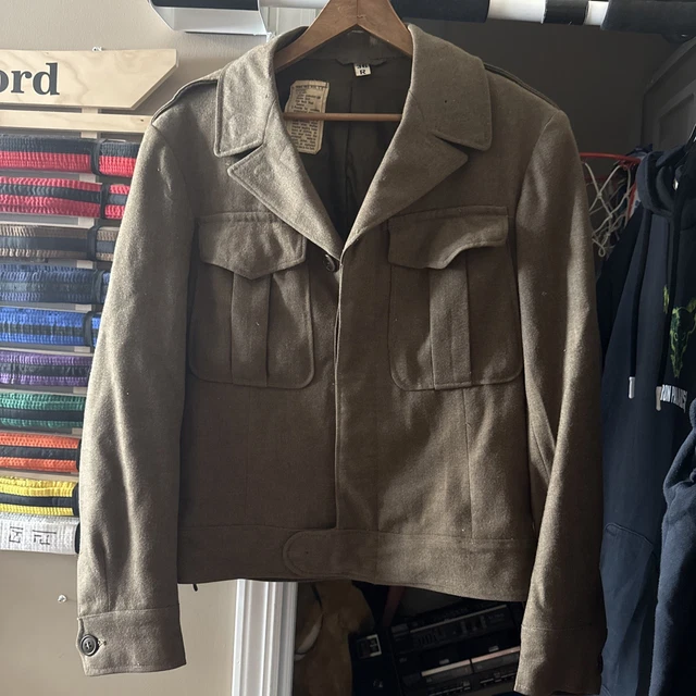 VINTAGE ARMY FIELD Jacket World War 2 Sz 36R Wool Style £70.78 ...
