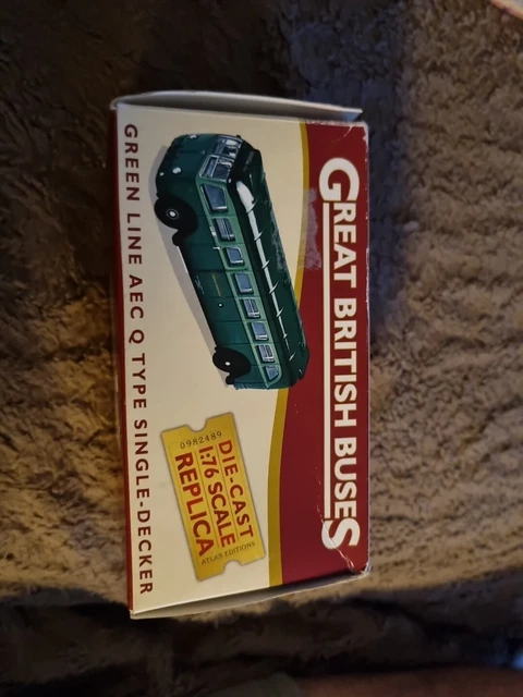 ATLAS 1:76 GREAT British Buses Green Line Aec Q Type Single Decker 465 ...