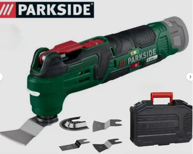 PARKSIDE 12V CORDLESS Multi Purpose Tool + 4Ah Battery & Charger PAMFM ...