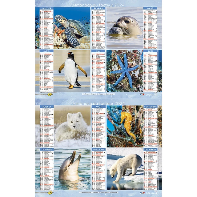 CALENDRIER LA POSTE 2024, Almanach du facteur, paysans, Noir Et Blanc £ ...
