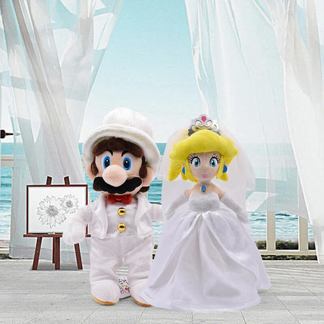 SUPER MARIO PEACH Princess Bowser Wedding Dress Plush Toy Great For ...