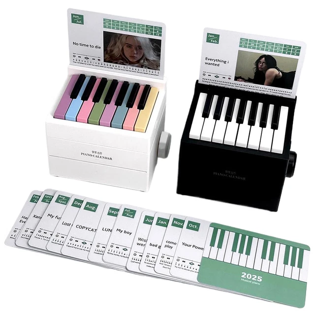 PIANO CALENDAR 2025 Mini Piano Calendar Playable with 27 Music Calendar ...