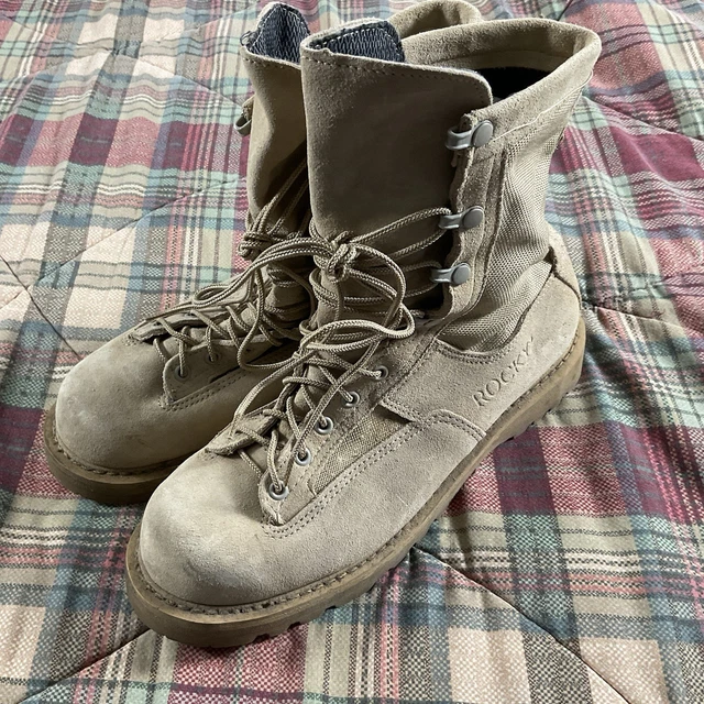 ROCKY STEEL TOE Military Boots (790G) Dessert Tan Vibram Soles Mens ...