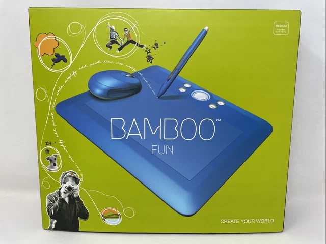 WACOM BAMBOO FUN CTE-650 USB Drawing Tablet OPEN BOX used. Complete ...