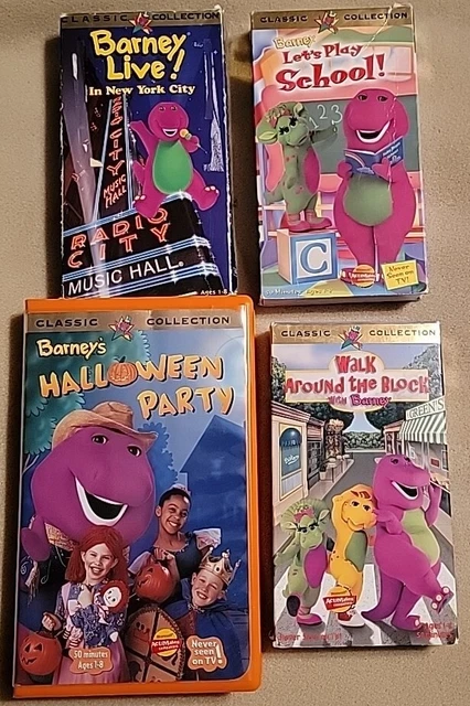 BARNEY CLASSIC COLLECTION VHS LOT: Halloween Live In New York School ...