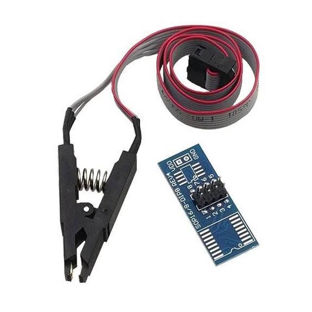 2 SET 8 Pin Test Clips and Board SOP8 to DIP8 Flash Chip Durable Test ...