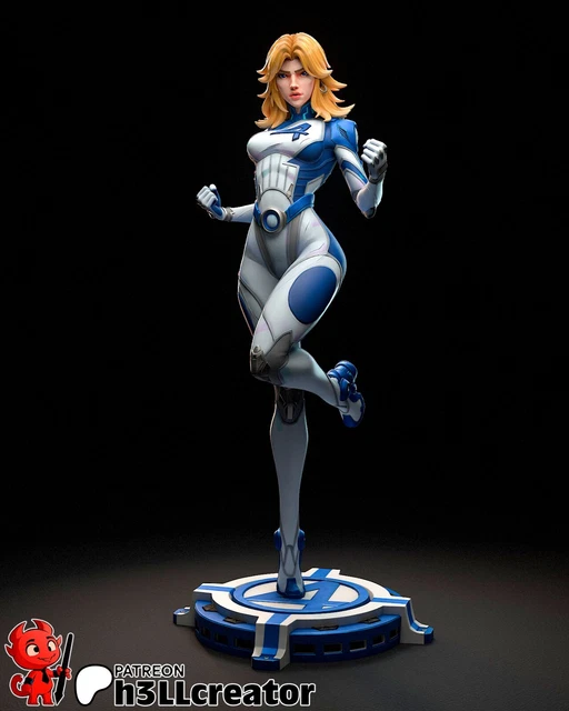 INVISIBLE WOMAN - Marvel Rivals - Model Kit Unpainted 3d Print GK ...