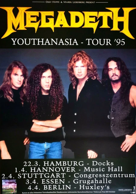 MEGADETH 1995 TOUR - orig.Concert Poster - Konzert Plakat - DIN A1 - YY ...