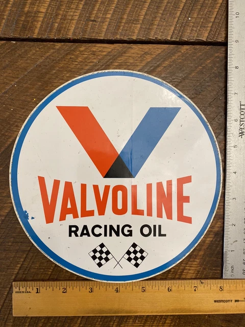 VINTAGE VALVOLINE RACING Oil Decal Sticker Retro 8” NOS Advertisement ...