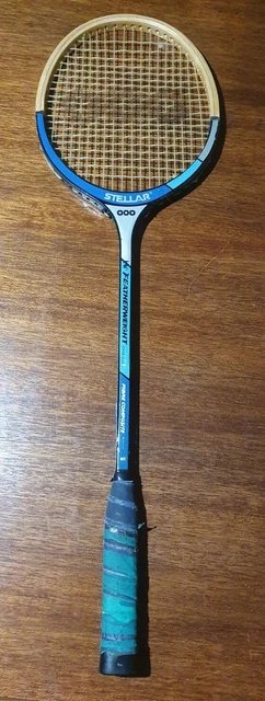 VINTAGE STELLAR SQUASH RACQUET STELLAR featherweight. Over size.Geoff ...