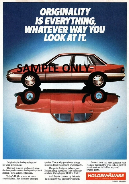 1988 VL HOLDEN Calais Commodore A3 Poster Ad Sales Brochure ...