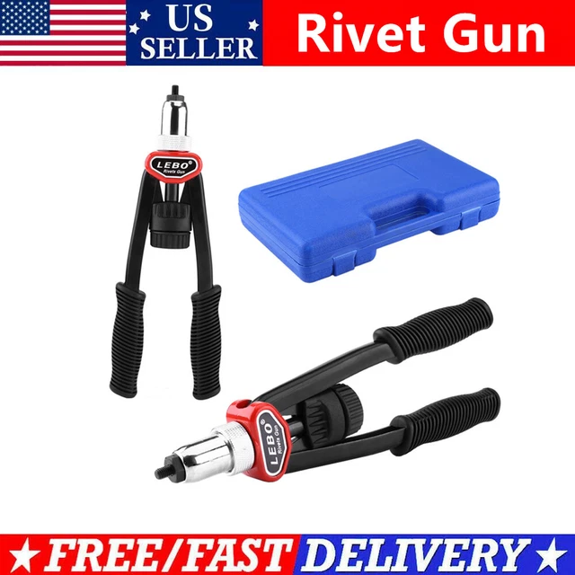 SET OF HAND Nut/Thread Riveter Kit Rivet Gun with Nosepieces 5 /6 /8/10 ...