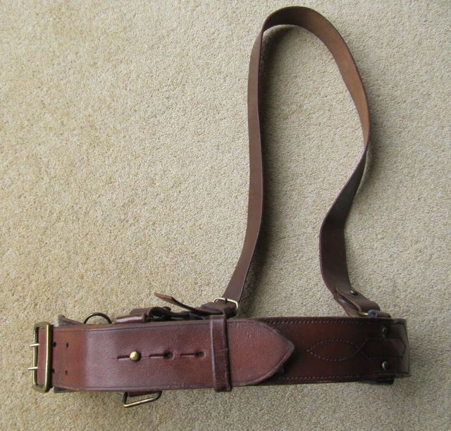 BRITISH ARMY SAM Brown Officers belt dated 1941. £19.44 - PicClick UK