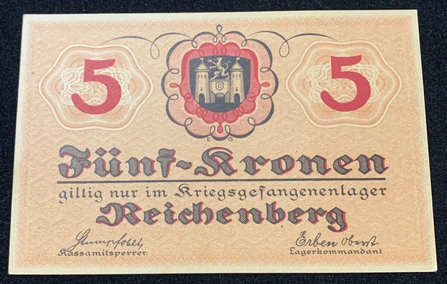 WW1 AUSTRIA HUNGARY POW Camp Currency- Reichenberg 1 Heller 1916 £8.03 ...