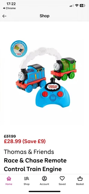 THOMAS THE TANK Engine Percy Race And Chase Remote Control £8.99 ...