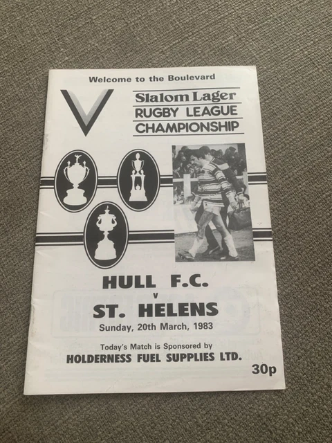 HULL FC V St helens rugby league programme 1982/83 season £0.63 ...