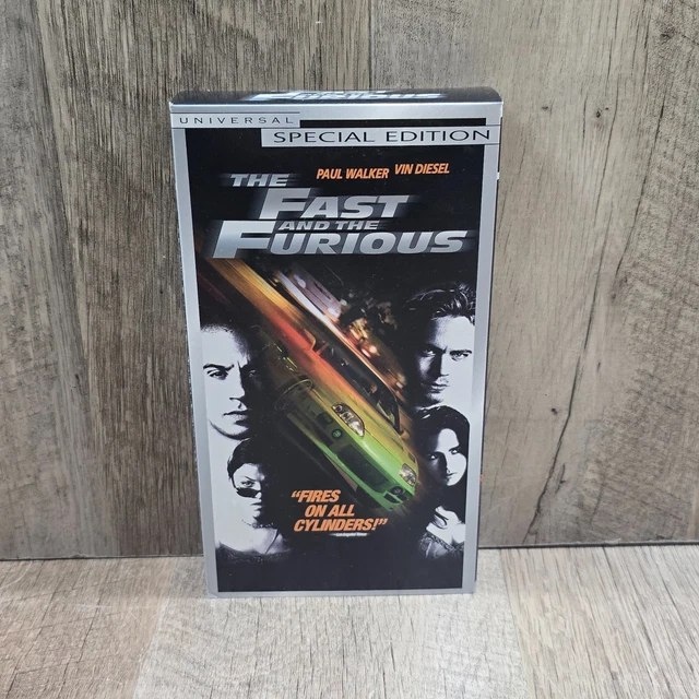 THE FAST AND the Furious (VHS, 2002, Special Edition) Paul Walker Vin ...