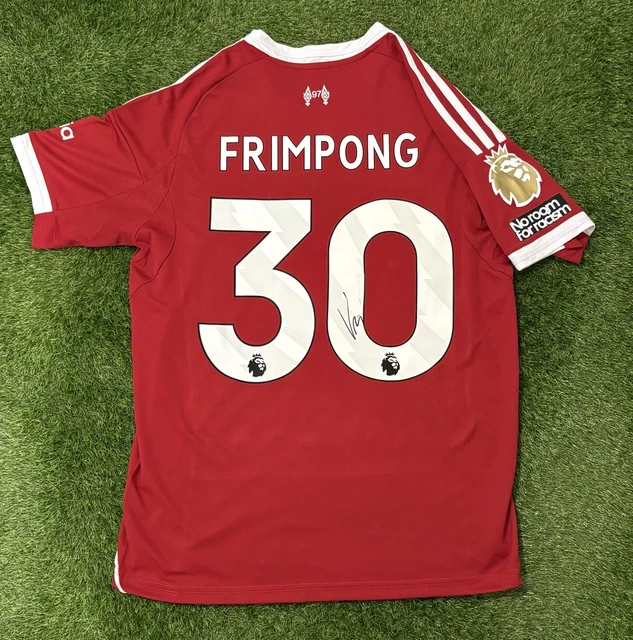 JEREMIE FRIMPONG SIGNED 25/26 Liverpool home shirt £192.00 - PicClick UK